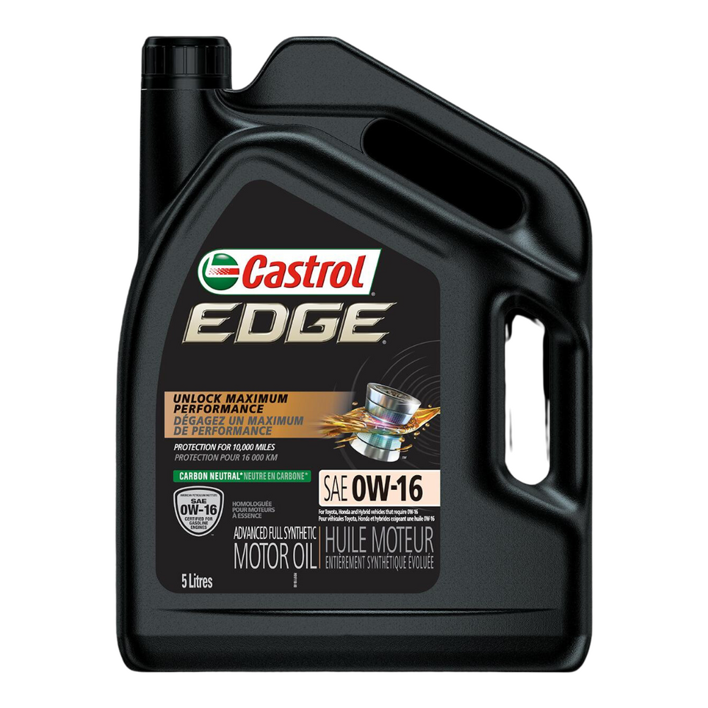 Castrol EDGE 0W-16 Advanced Full Synthetic Motor Oil, 5-L — Partsource