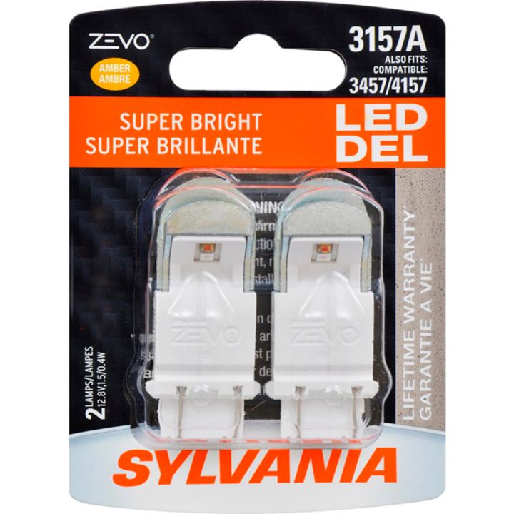 3157ALED.BP2 3157A Amber Sylvania ZEVO® LED Mini Bulbs — Partsource