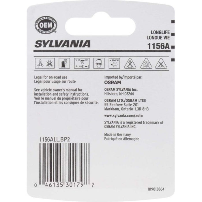 1156ALL.BP2 1156A Amber Sylvania Long Life Mini Bulbs