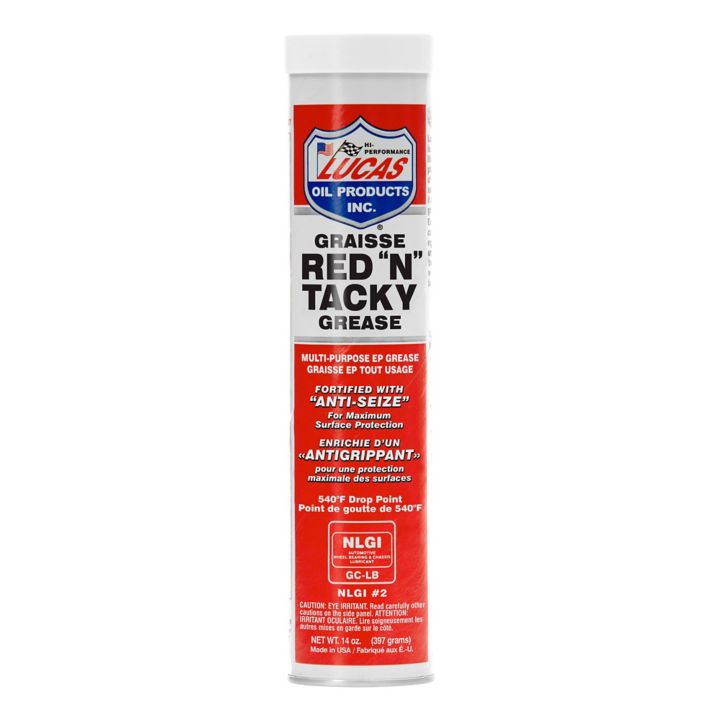 10005 Lucas Red & Tacky Grease Cartridge, 14-oz