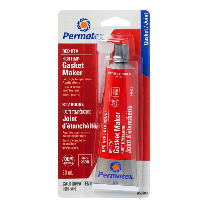 Permatex® Red High Temperature RTV Gasket Maker 26C, 300mL Cartridge ...