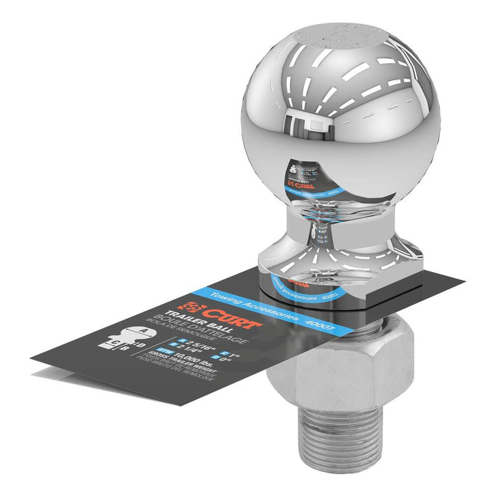 40007 2-5/16 Trailer Ball (1 x 2-1/4 Shank, 10,000 lb, Chrome)