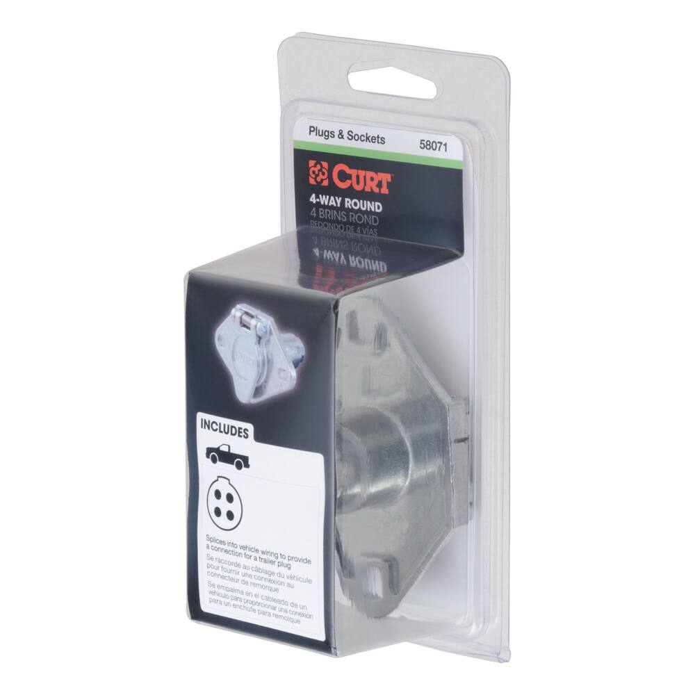 58071 4-Way Round Connector Socket (Vehicle Side, Packaged)