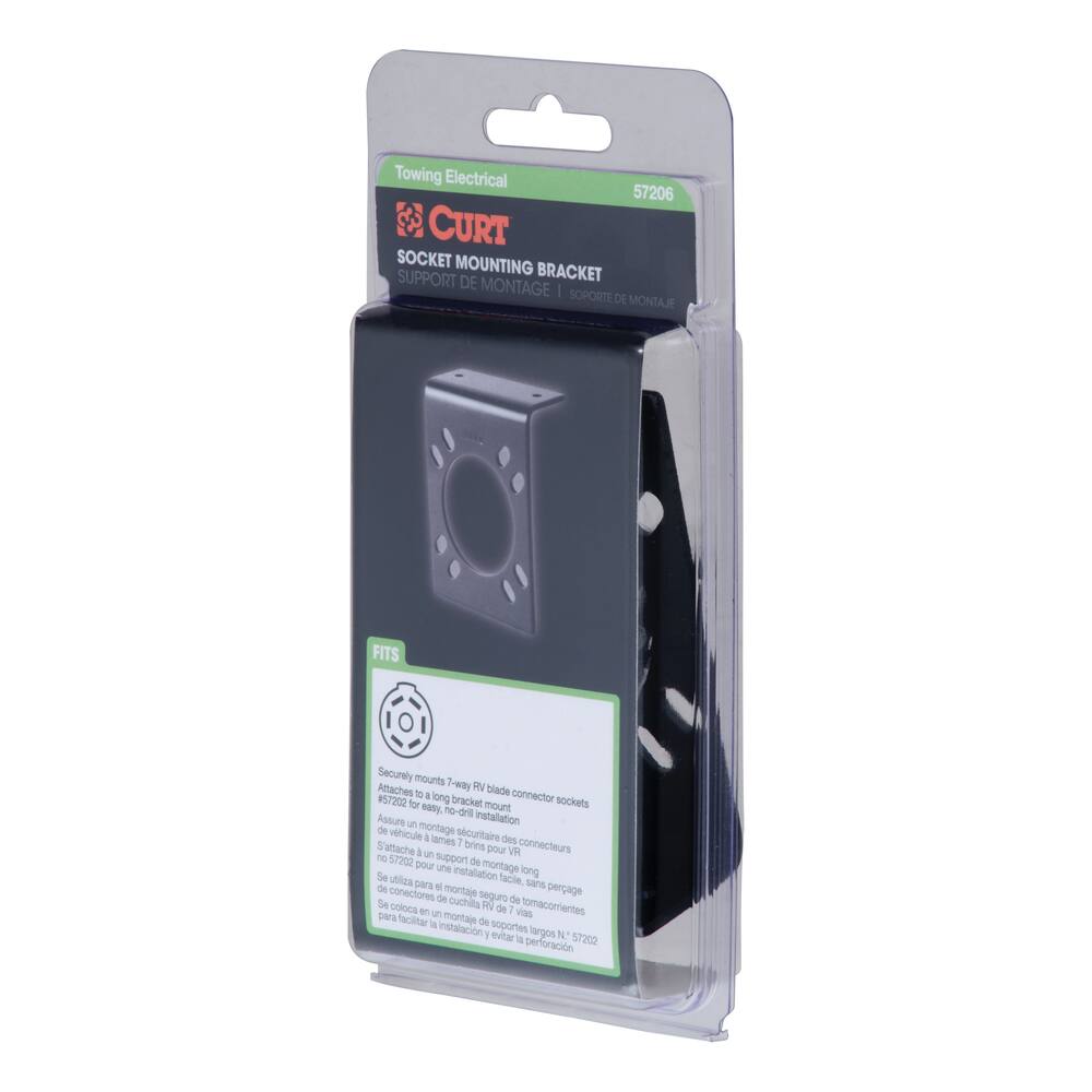 57206 Connector Mounting Bracket for 7-Way RV Blade (Packaged)