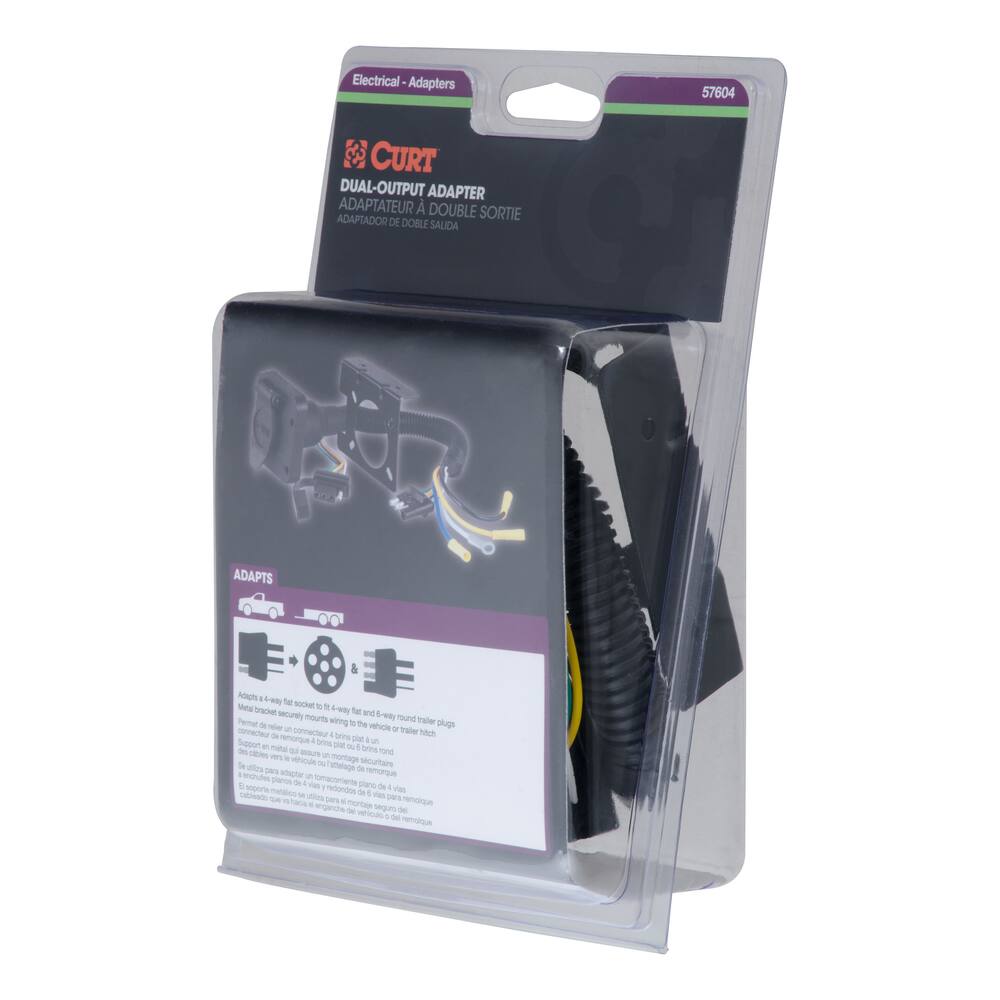 57604 Dual-Output Electrical Adapter (Adds 6-Way to 4-Way Flat)